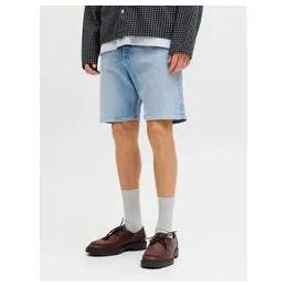 Jack & Jones Jeansshorts JACK & JONES "JJITONY JJORIGINAL SHORTS AM 460 SN", Herren, Gr. L, N-Gr, blau denim, Denim/Jeans, Obermaterial: 98% Baumwolle, 2% Elasthan, unifarben, relaxed fit kniefrei, Jeans Jeansshorts, Baumwollmischung, relaxed fit