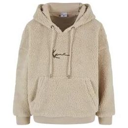 Kapuzenpullover Karl Kani "Karl Kani KW213-074-1 Signature Teddy OS Hoodie", Herren, Gr. S, lightsand, 100% Polyester (Recycelt), mehrfarbig, oversize, ohne Ausschnitt, Pullover Kapuzenpullover