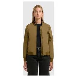 Bomberjacke Khujo "DENZ", Damen, Gr. S, canary gr&uuml;n, Web, 100% Nylon, regular fit, eingesetzt angesetztes B&uuml;ndchen, Jacken Bomberjacke