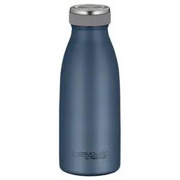 Isolierflasche THERMOCAF&Eacute; "TC BOTTLE, aus doppelwandigem Edelstahl, sp&uuml;lmaschinenfest", night blau mat, H:18cm, Edelstahl, Kunststoff, Silikon, Trinkflaschen, Isolierflasche, gummierter Drehverschluss, absolut dicht bei Kohlens&auml;ure
