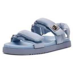 Riemchensandale Steve Madden "Steve Madden Sandalen Textil", Damen, Gr. 41, blau, Textil, Schuhe Riemchensandale