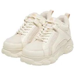 Trainingsschuh Buffalo "Buffalo CLD CORIN WARM - VEGAN PATENT/", Damen, Gr. 36, cream, unifarben, Schuhe