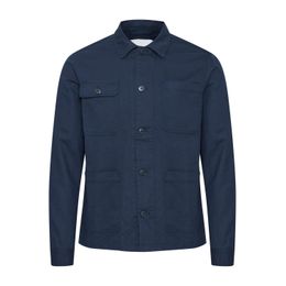 Fieldjacket Casual Friday "Fieldjacket CFJerslev", Herren, Gr. XXL, blau (schwarz navy), Obermaterial: 51% Leinen LI. 49% Baumwolle CO., slim fit normal, Jacken Fieldjacket
