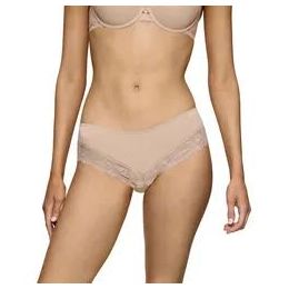 Slip Triumph "Lovely Micro Hipster", Damen, Gr. M, beige, Microfaser, Obermaterial: 80% Polyamid, 20% Elasthan, Unterhosen Slip, mit Spitzenbesatz