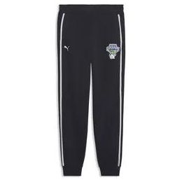 Sporthose Puma "T7 Super Puma Relaxed Jogginghose Jungen", M&auml;dchen, Gr. 152, Normalgr&ouml;&szlig;en, new navy blau, Obermaterial: 32% Polyester, 68% Baumwolle. Unterer Saum: 3% Elasthan, 97% Baumwolle. Seitentasche &ndash; Oben: 100% Baumwolle, unifarben, relaxed fit, Hosen Sporthose
