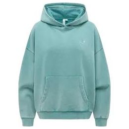 Sweatshirt Ragwear "Germma PP", Damen, Gr. L (40), teal gr&uuml;n, Sweatware, Material: 100% Baumwolle, oversize h&uuml;ftbedeckend, Rundhals, Fledermaus&auml;rmel Rippb&uuml;ndchen, Sweatshirts Sweatshirt, Oversize Kapuzen-Pullover