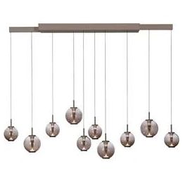NEUHAUS PURE LED Pendelleuchte "PURE E-Infinity", bronzefarben, 10, H: 100cm, 1 Stk., Leuchten, e-SLIDE Funktion, CCT, dimmbar, Fernbedienung, LED Pendelleuchte