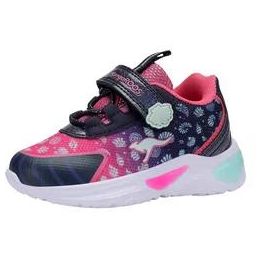 Sneaker Kangaroos "K-SLG KAUAI EV", M&auml;dchen, Gr. 33, dk navy, neon pink, Mesh, Synthetik, Schuhe Sneaker, Blinkschuh