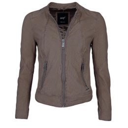 Lederjacke Maze "Lederjacke Mabel", Damen, Gr. M, grau (shadow), Obermaterial: 100% Lammnappaleder LANA. Futter: 100% Polyester PES., Jacken Lederjacke