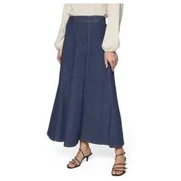 Midirock Zero "Damen Maxi in A-Linie", Damen, Gr. 38, dunkelblau denim, Denim/Jeans, Obermaterial: 98% Baumwolle, 2% Elasthan, used, figurbetont lang, R&ouml;cke, Plain/ohne Details