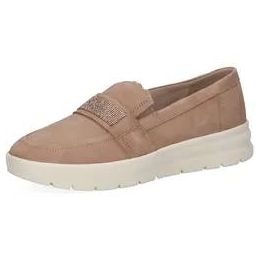 Slipper Caprice "Caprice Slipper Veloursleder", Damen, Gr. 37, sand, Veloursleder, Schuhe Slipper