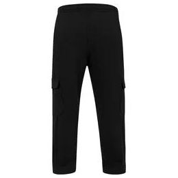 Cargohose Urban Classics "Urban Classics Herren Cargo Sweatpants", Damen, Gr. 5XL, US-Gr&ouml;&szlig;en, schwarz, 65% Baumwolle, 35% Polyester, unifarben, relaxed fit, Hosen Cargohose