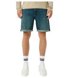 Shorts QS, Damen, Gr. 36, N-Gr, blau used, Denim/Jeans, Obermaterial: 99% Baumwolle, 1% Elasthan, unifarben, normal kniefrei, Hosen Shorts, Jeansshorts im 5-Pocket-Style