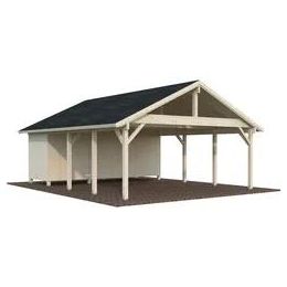 Doppelcarport Palmako "Robert mit Ger&auml;teraum", natur, B/H/T: 640cm x 199cm x 764cm, Carports