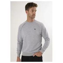 Sweater FELIX HARDY "Basic Rundhals Sweatshirt", Herren, Gr. M, grau, 65% Baumwolle, 35% Polyester, Sweatshirts Sweater
