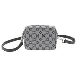 Umh&auml;ngetasche PEQUS "PEQUS Aether Canvas Messenger Bag", Damen, Gr. onesize, grau, schwarz, 50% Polyurethan, 35% Polyester, 10% Baumwolle, 5% Andere Materialien, unifarben, Taschen Umh&auml;ngetasche