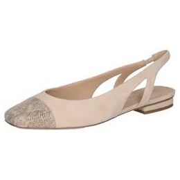 Slingpumps Peter Kaiser "Peter Kaiser Pumps Leder", Damen, Gr. 36, sand, Leder, Schuhe Slingpumps