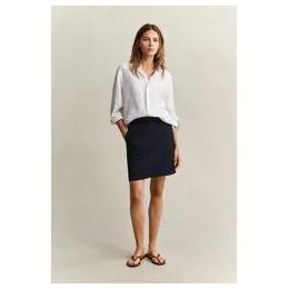 Bleistiftrock Gant "CHINO", Damen, Gr. 42, evening blau, Web, Obermaterial: 98% Baumwolle, 2% Elasthan, unifarben, regular fit kniefrei, R&ouml;cke Bleistiftrock, Regular fit mit praktischen Taschen