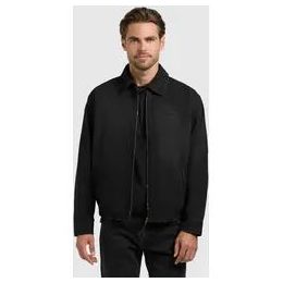 Blouson Khujo "NOAM", Herren, Gr. M, schwarz, Web, 100% Baumwolle, regular fit h&uuml;ftlang, eingesetzt mit Kn&ouml;pfen, Jacken Blouson