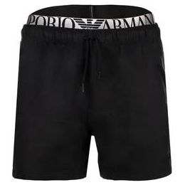 Badeshorts Emporio Armani "Badeshorts LOGOBAND 1er Pack", Herren, Gr. XXL, N-Gr, schwarz, Obermaterial: 100% Polyester PES. Futter: 100% Polyester PES., Badehosen Badeshorts