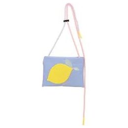 Schultertasche Fritzi aus Preussen "Fritzi ME Limited Squeezy Lemon", Damen, Gr. B/H/T: 1cm x 17,5cm x 24cm, blau, gelb, Nylon, mehrfarbig, Taschen Schultertasche, im sommerlichen Design