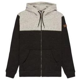 Hoodie Quiksilver "Keller Block Zip", Herren, Gr. S, schwarz heather, Obermaterial: 100% Microfaser;, Sweatshirts Hoodie