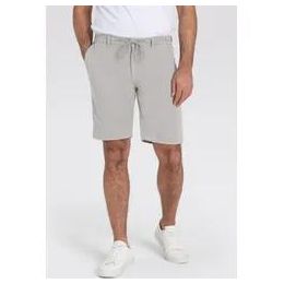 Chinoshorts MAC "JOG'N Shorts", Herren, Gr. 32, N-Gr, fog, Web, Obermaterial: 69% Baumwolle, 29% Polyester, 2% Elasthan, bequem kniefrei, Hosen Chinoshorts, Bequemer, elastischer Bund