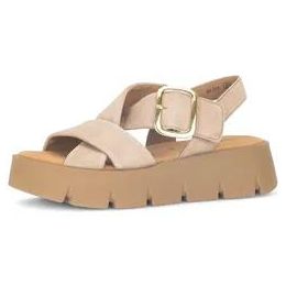 Plateausandaletten Gabor "Plateau Sandale", Damen, Gr. 42, beige, Schuhe