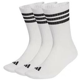 Kurzsocken Adidas ORIGINALS "Socken 3-Stripes Cushioned Sportswear Crew Socks 3er Pack", Herren, Gr. 43-45, wei&szlig;, Obermaterial: 59% Baumwolle CO. 37% Polyester PES. 3% Elasthan EL. 1% Polyamid PA., Socken