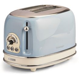 Ariete Toaster "Vintage", blau, B:30cm H:20cm T:18cm, Toaster, blau, Toaster