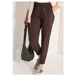 Cargohose Cecil, Damen, Gr. XXL, L&auml;nge 28, braun cacao, Web, 66% Baumwolle, 30% Polyester, 4% Elasthan, unifarben, loose fit kn&ouml;chelfrei, Hosen Cargohose, im Loose Fit