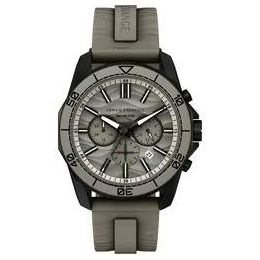 Giorgio Armani Chronograph ARMANI EXCHANGE, grau, Armbanduhren, Damen, Chronograph, Quarzuhr, Armbanduhr, Herrenuhr, Silikonarmband, analog, Tag