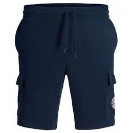 Jack & Jones PlusSize Sweatshorts "JPSTGORDON ALLIANCE SWEAT SHORTS PLS", Herren, Gr. 44 (5XL), N-Gr, navy blazer, angeraute Sweatware, Obermaterial: 60% Baumwolle, 40% Polyester, JACK & JONES PLUSSIZE, unifarben, regular fit, Hosen Sweatshorts