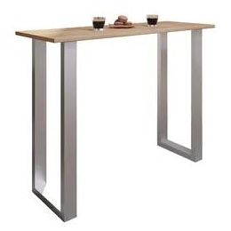 Bartisch Vcm "Holz Bartisch Stehtisch Tisch Tresen Xona 140x50", braun (silber, sonoma, eiche), B:140cm T:50cm, Tische, Bartisch