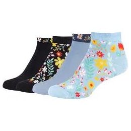Kurzsocken s.Oliver, Damen, Gr. 39-42, wei&szlig;, bunt, Obermaterial: 70% Baumwolle, 27% Polyester, 3% Elasthan, Socken