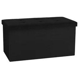 Sitztruhe Vcm "Stoff Sitztruhe Sitzbank Aufbewahrungsbox Boxas", schwarz (anthrazit), B:76cm T:38cm, Obermaterial: 100% Textilmaterial TEXMAT., Sitzb&auml;nke