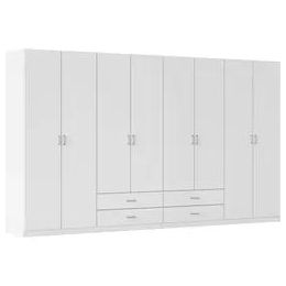Dreht&uuml;renschrank Rauch "Kleiderschrank Garderobe GAMMA Breiten 91/136/181/226/271/315/360 cm", alpinwei&szlig;, griffe alu, B:360cm H:210cm T:54cm, Holzwerkstoff, Schr&auml;nke, Dreht&uuml;renschrank, mit Schubladen, verschiedene Griff-Varianten TOPSELLER MADE IN GERMANY
