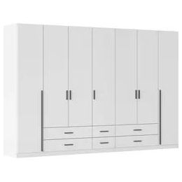 Dreht&uuml;renschrank Rauch "Kleiderschrank Garderobe GAMMA Breiten 91/136/181/226/271/315/360 cm", alpinwei&szlig;, griffstangen graumetallic, B:315cm H:210cm T:54cm, Holzwerkstoff, Schr&auml;nke, Dreht&uuml;renschrank, mit Schubladen, verschiedene Griff-Varianten TOPSELLER MADE IN GERMANY