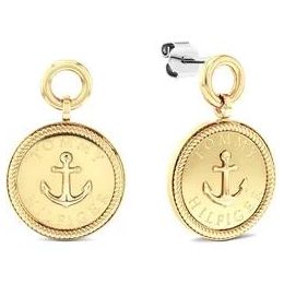 Paar Ohrstecker Tommy Hilfiger "CHARMS", gelbgoldfarben, Ohrringe, Damen, Edelstahl