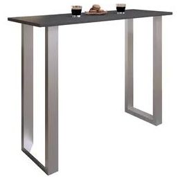 Bartisch Vcm "Holz Bartisch Stehtisch Tisch Tresen Xona 140x50", schwarz (silber, anthrazit), B:140cm T:50cm, Tische, Bartisch