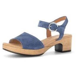 Plateausandaletten Gabor "Plateau Sandale", Damen, Gr. 38, blau, Schuhe