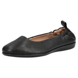 Ballerina Legero "Legero Ballerinas Leder", Damen, Gr. 39, schwarz, Leder, Schuhe Ballerina