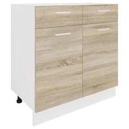 Unterschrank Vcm "K&uuml;chenschrank B 80 cm Unterschrank Schublade Esilo", braun (wei&szlig;, sonoma, eiche), B:60cm T:46cm, Obermaterial: 100% Holz Wood., Schr&auml;nke, Unterschrank