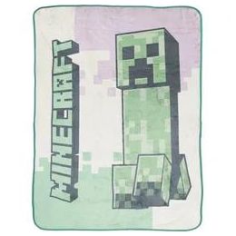 Kinderdecke Minecraft "Minecraft Creeper 130 x 150 cm", gr&uuml;n, B:117cm L:152cm, Polyester, Wohndecken, flauschig