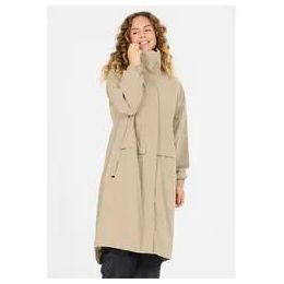 Outdoorjacke WHISTLER "Everly", Damen, Gr. 36, beige, 100% Polyester, unifarben, lang, hoch geschlossener Ausschnitt, Jacken Outdoorjacke, Getapte N&auml;hte