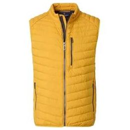 Steppweste Casamoda "Casamoda Steppweste uni", Herren, Gr. 5XL, gelb, 100% Polyester, Westen Steppweste