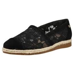 Espadrille Paul Green "Paul Green Halbschuhe Leder", Damen, Gr. 38,5, schwarz, Leder, Schuhe Espadrille