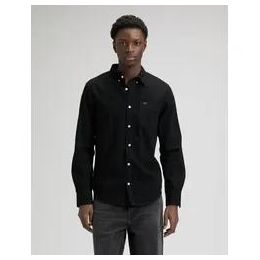 Jeanshemd Lee "Lee BUTTON DOWN", Herren, Gr. XXL, N-Gr, schwarz, Denim/Jeans, Obermaterial: 100% Baumwolle, regular fit, Hemden Jeanshemd