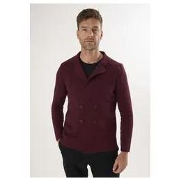 Strickjacke FELIX HARDY "Cardigan mit gekerbtem Kragen", Herren, Gr. XXL, bordeaux, 100% Baumwolle, Strickjacken Strickjacke
