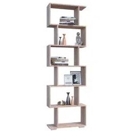 Standregal Vcm "Holz Raumteiler Stand Regal Deko B&uuml;cher Palusa L", braun (sonoma, eiche), B:60cm T:24cm, Regale, Standregal